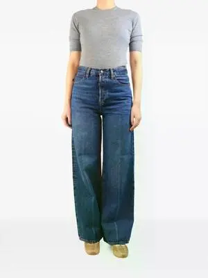 FRAME Collegiate Wide Leg Jeans - Blue