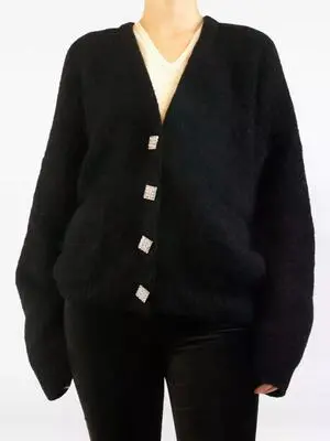 Alessandra Rich Crystal-embellished V-neck Cardigan