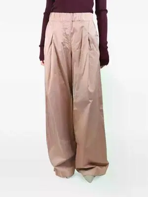 Dries Van Noten Pink Satin Pleated Trousers