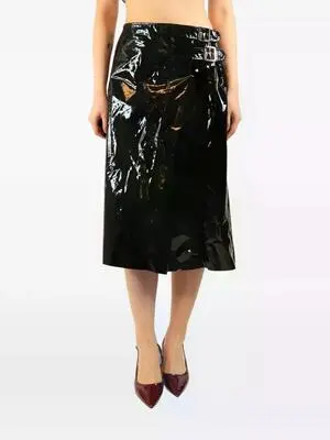 Gucci Buckle-detail Midi Skirt - Black