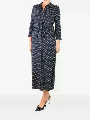 Altuzarra Ruched Polka-dot Midi Dress