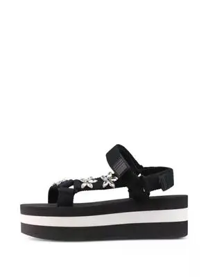 Marni Embellished Platform Sandals - Black