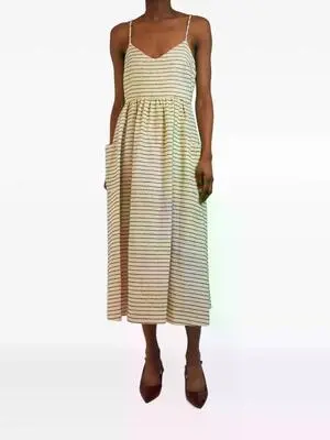 Mara Hoffman Striped Midi Dress - White