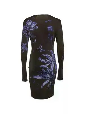 Just Cavalli Floral Print Dress - Black
