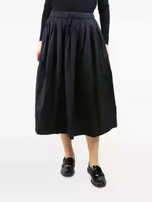 CASEY CASEY Pleated Drawstring Midi Skirt - Blue