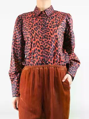 GANNI Leopard Print Shirt