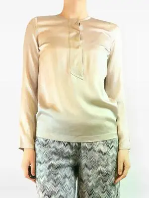 Brunello Cucinelli Sparkly Silk Top