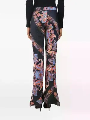 Chloé Paisley Print Silk Flared Trousers