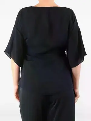 Nanette Lepore Asymmetric V-neck Blouse
