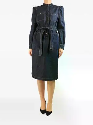 Max Mara Cotton Denim Midi Dress