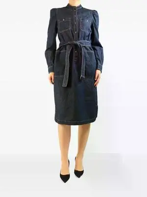 Max Mara Cotton Denim Midi Dress