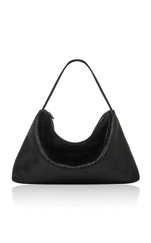 ST. AGNI Woven Hobo Bag - Brown