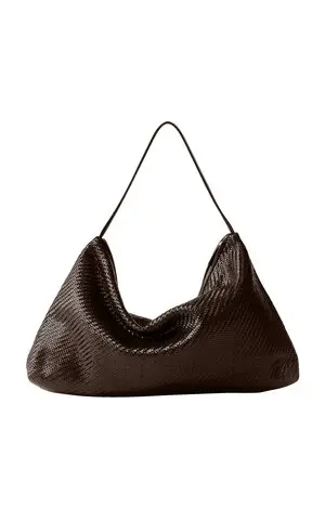 ST. AGNI Woven Hobo Bag - Brown