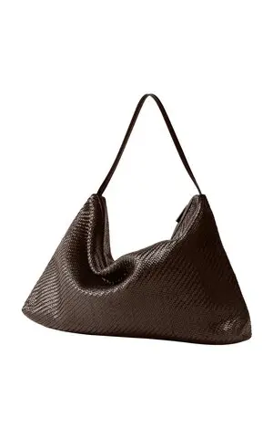 ST. AGNI Woven Hobo Bag - Brown