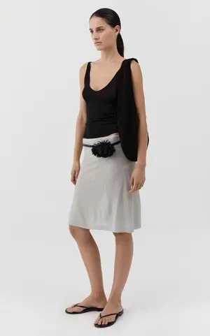ST. AGNI Soft Oval Shoulder Bag - Black