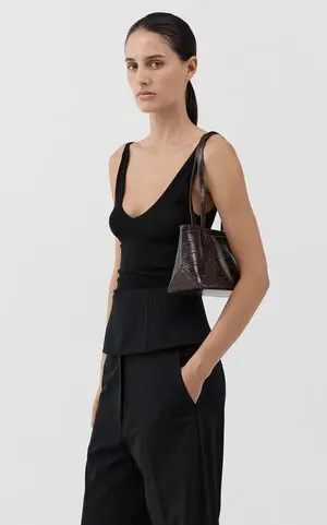 ST. AGNI Slim Shoulder Bag - Brown