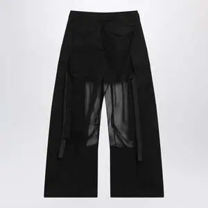 Sacai Cotton Cargo Trousers With Semi-sheer Insert