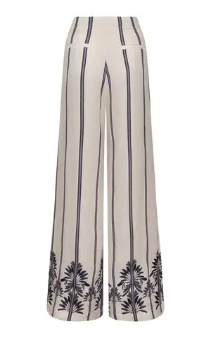 ANDRES OTALORA Del Cardon Embroidered Linen Pants