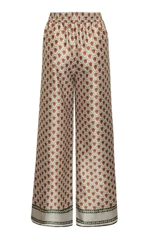 ANDRES OTALORA Alba Printed Wide-leg Pants