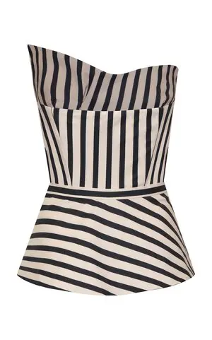 ANDRES OTALORA Asymmetric Cotton Poplin Top