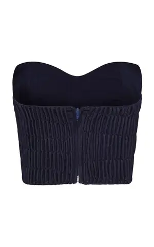 ANDRES OTALORA Ligera Embroidered Bustier Top