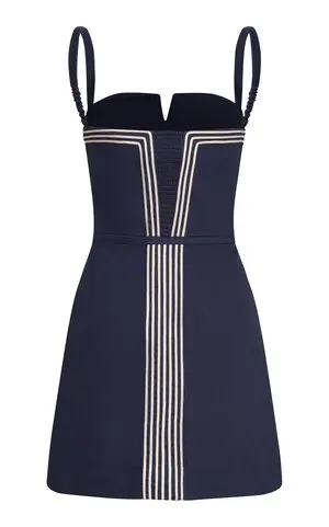 ANDRES OTALORA Marea Embroidered Linen-cotton Mini Dress