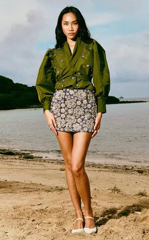 LA FUORI Embellished Mini Skirt