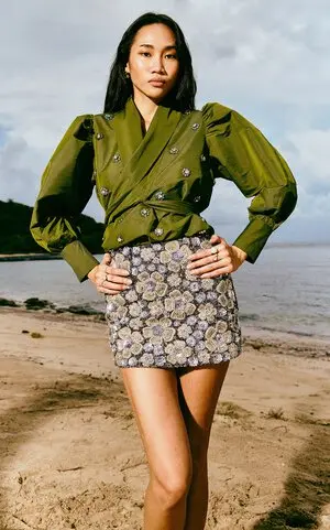 LA FUORI Embellished Mini Skirt