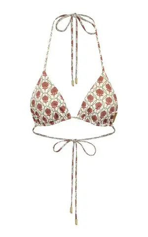 ANDRES OTALORA Esencia Pura Triangle Bikini Top - Print