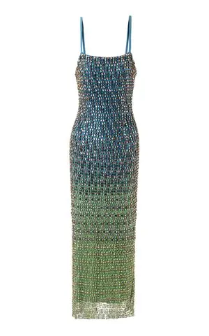 LA FUORI Ocean Prism Embellished Maxi Dress - Multi