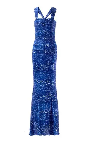 LA FUORI Starlit Sapphire Silk Gown