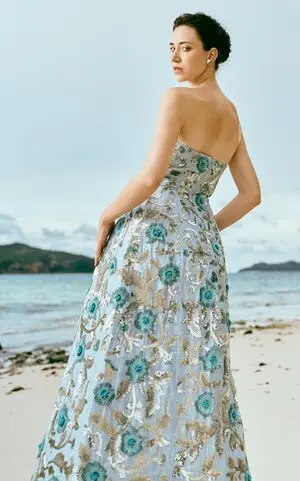 LA FUORI Metallique Grove Embellished Maxi Dress