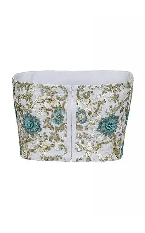 LA FUORI Metallique Embellished Corset