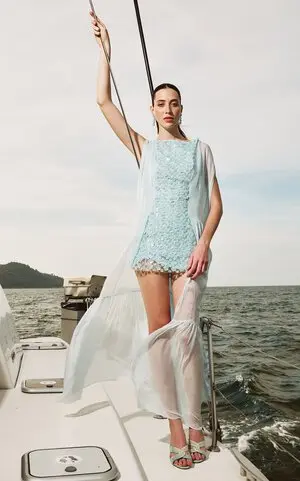 LA FUORI Moonstone Sequined Mini Dress