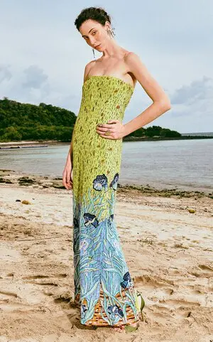 LA FUORI Embellished Maxi Dress