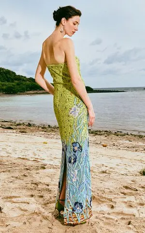 LA FUORI Embellished Maxi Dress