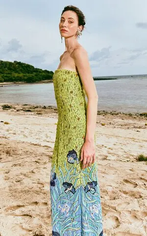 LA FUORI Embellished Maxi Dress