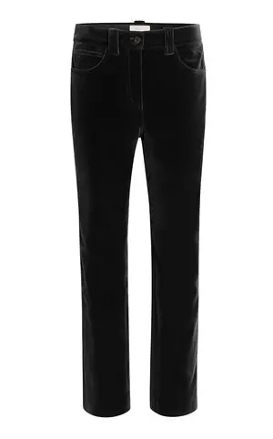 Khaite Farley Velvet Pants - Black