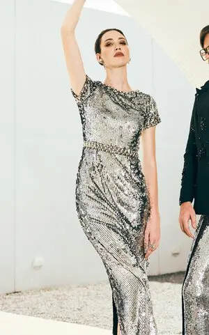 LA FUORI Luna Luxe Embellished Maxi Dress