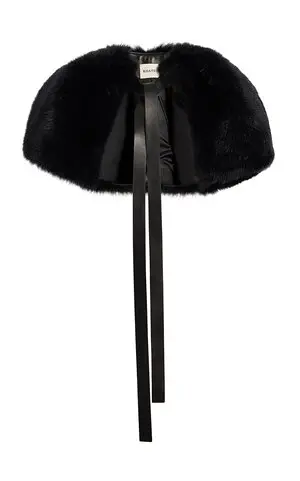 Khaite Zizi Shearling Cape - Black