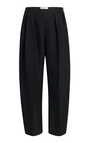 Khaite Sima Textured Wool Pants - Black