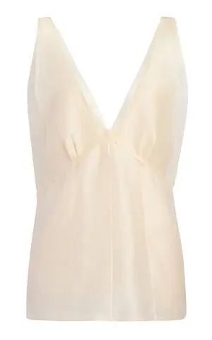 Khaite Idora Silk-blend Veil Camisole Top - Ivory
