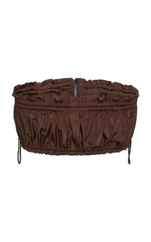 Marni Drawstring Cotton Bandeau Top