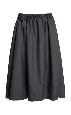 Marni Pleated Wool Skirt - Grey
