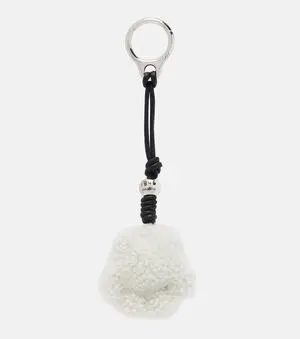 Loewe Paw Shearling And Leather Bag Charm