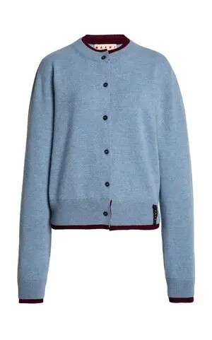 Marni Buttoned Cashmere Knit Sweater - Light Blue