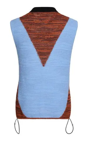 Marni Space-dyed Zipped Wool Knit Top