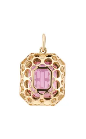 HOUSE JANOLO 18kt Yellow Gold Kunzite Orchid Pendant