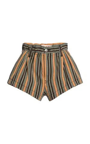 Marni Striped Cotton-blend Woven Shorts