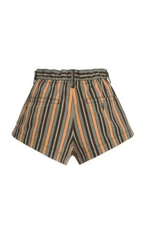 Marni Striped Cotton-blend Woven Shorts